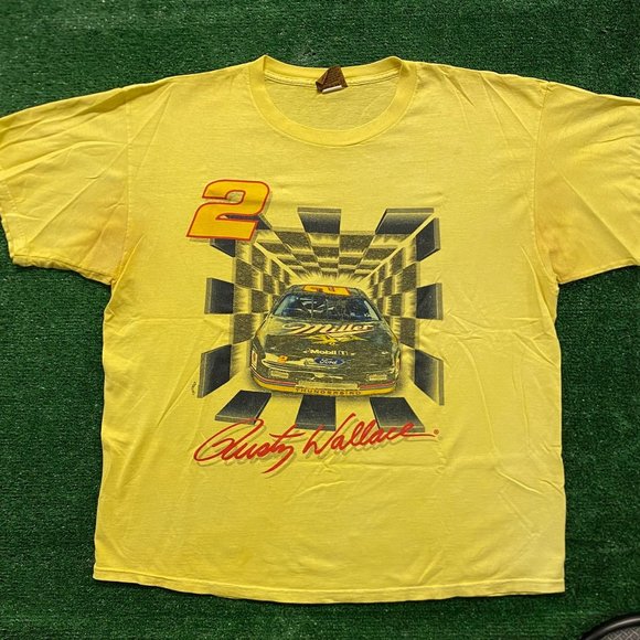 nutmeg mills | Shirts | Rusty Wallace Vintage 9s Nascar Racing Tshirt ...